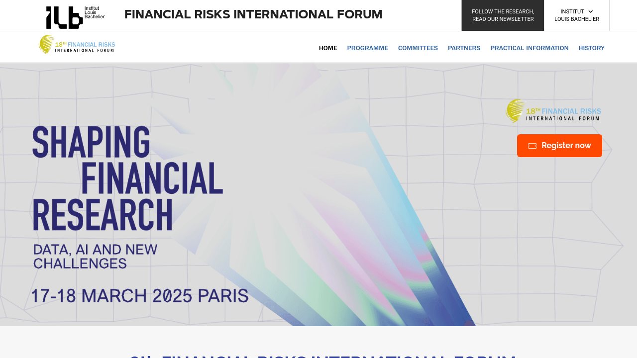 Risk Forum 2023 | 16TH FINANCIAL RISKS INTERNATIONAL FORUM
